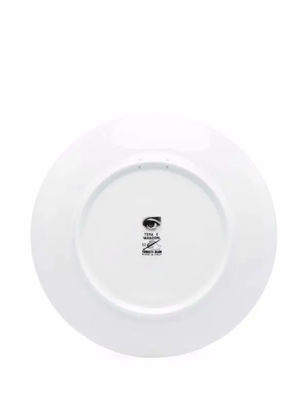 FORNASETTI Face Print Plate - Black