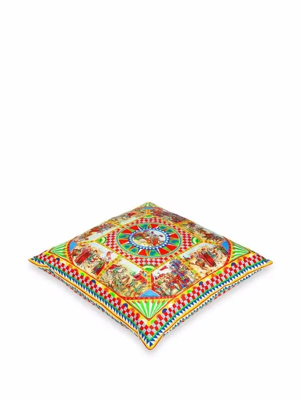 Dolce & Gabbana Large Carretto Silk Cushion