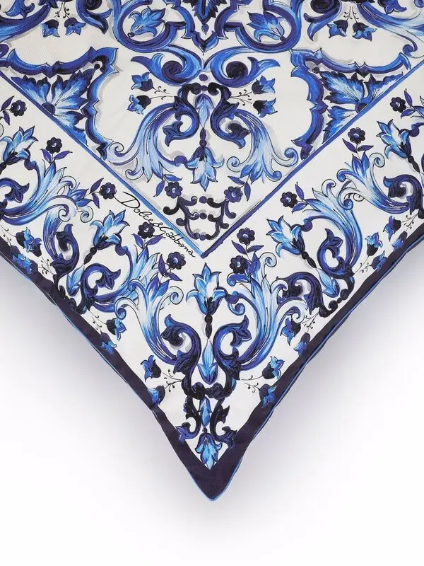 Dolce & Gabbana Large Mediterraneo Silk-twill Cushion