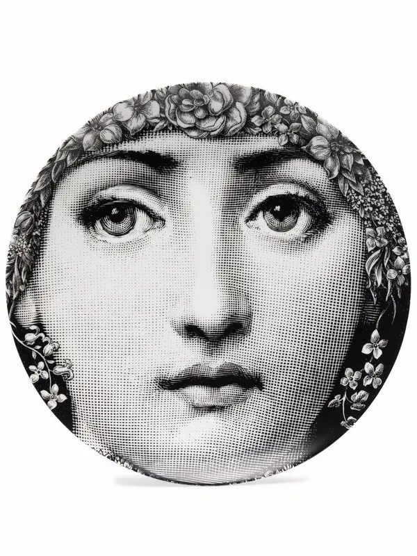 FORNASETTI Tema E Variazioni No.144 Wall Plate - Black