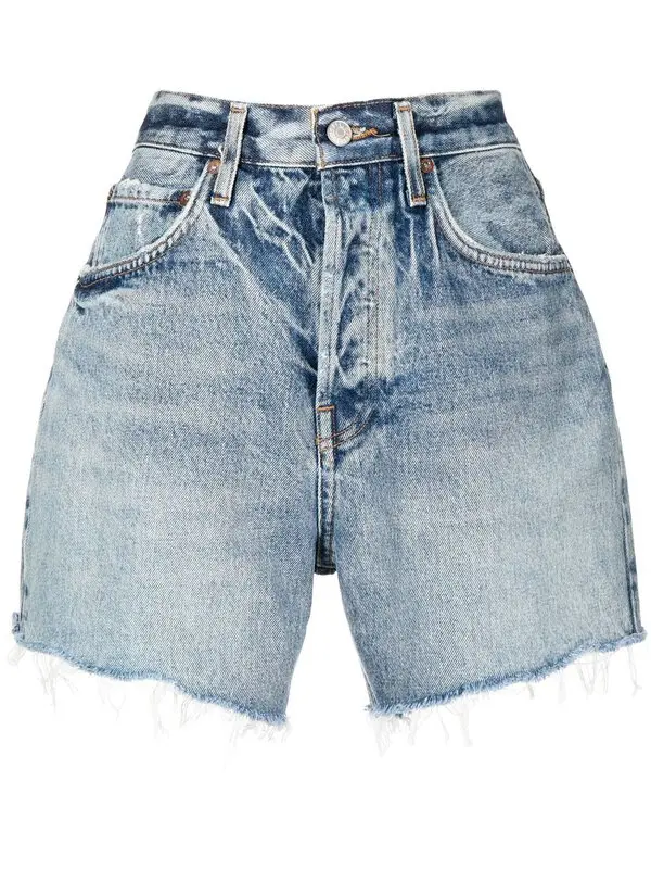 AGOLDE Riley Cut-off Denim Shorts