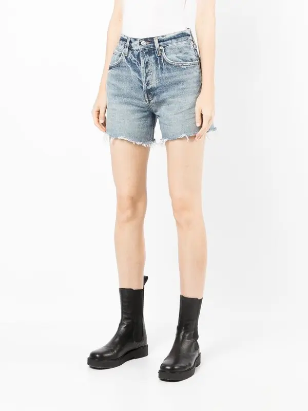 AGOLDE Riley Cut-off Denim Shorts