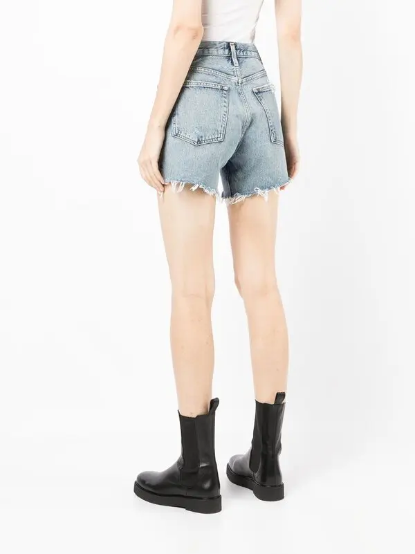 AGOLDE Riley Cut-off Denim Shorts