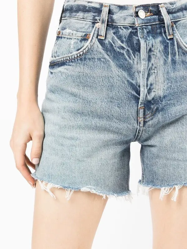 AGOLDE Riley Cut-off Denim Shorts