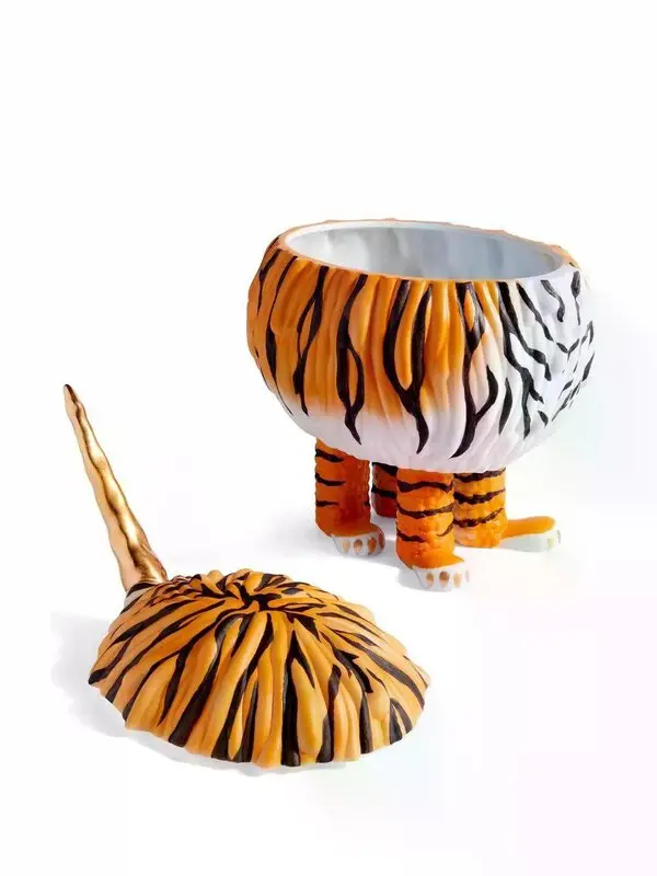 L'Objet Haas Gold Horn Tiger Vessel