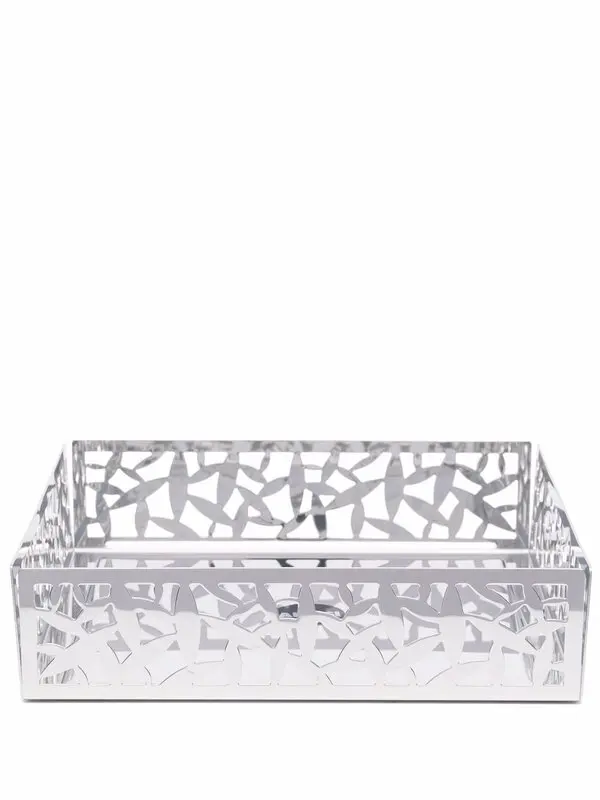 ALESSI Lattice-detail Tray - Silver