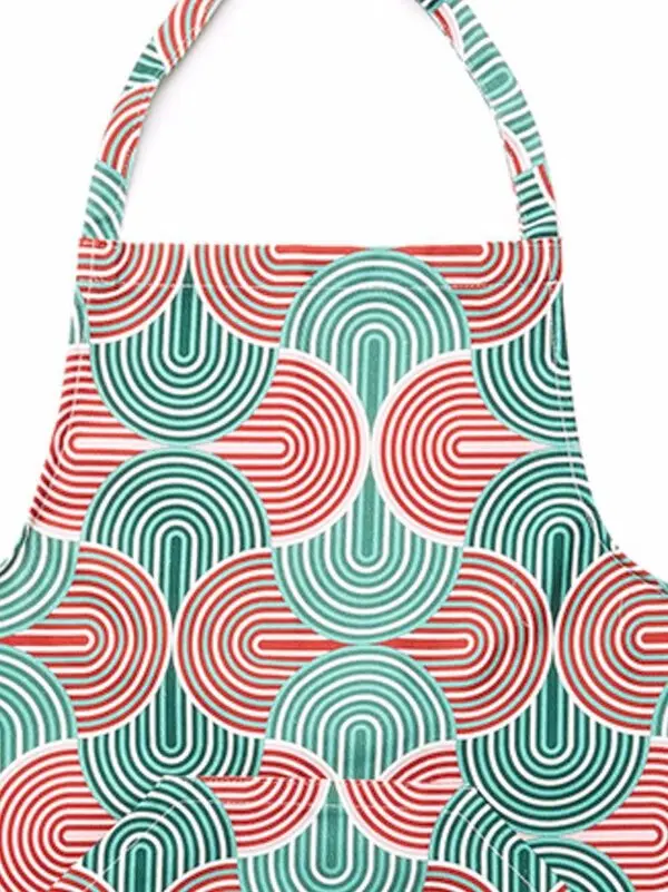 La DoubleJ All-over Graphic Print Apron - Green