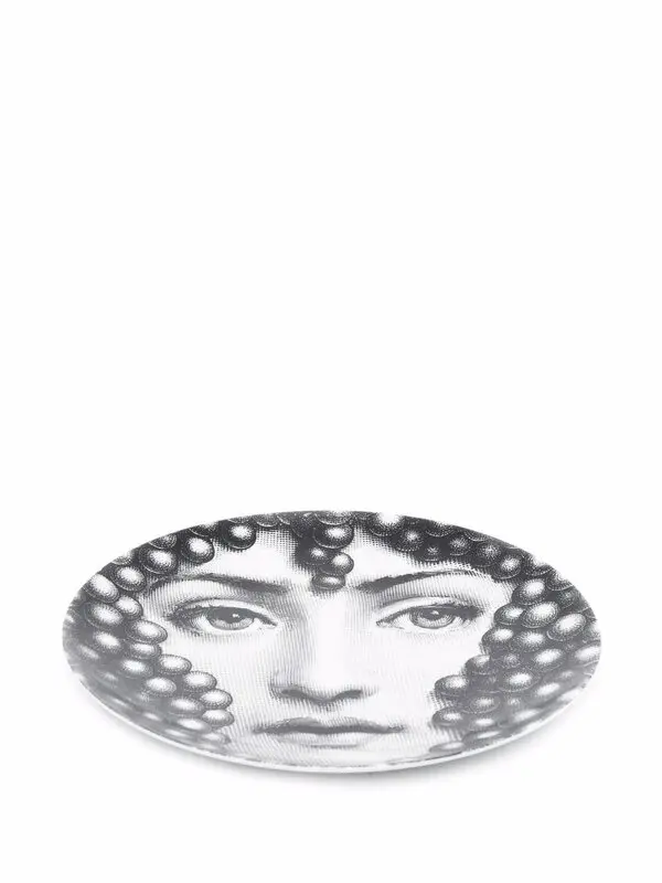 FORNASETTI Graphic Porcelain Plate
