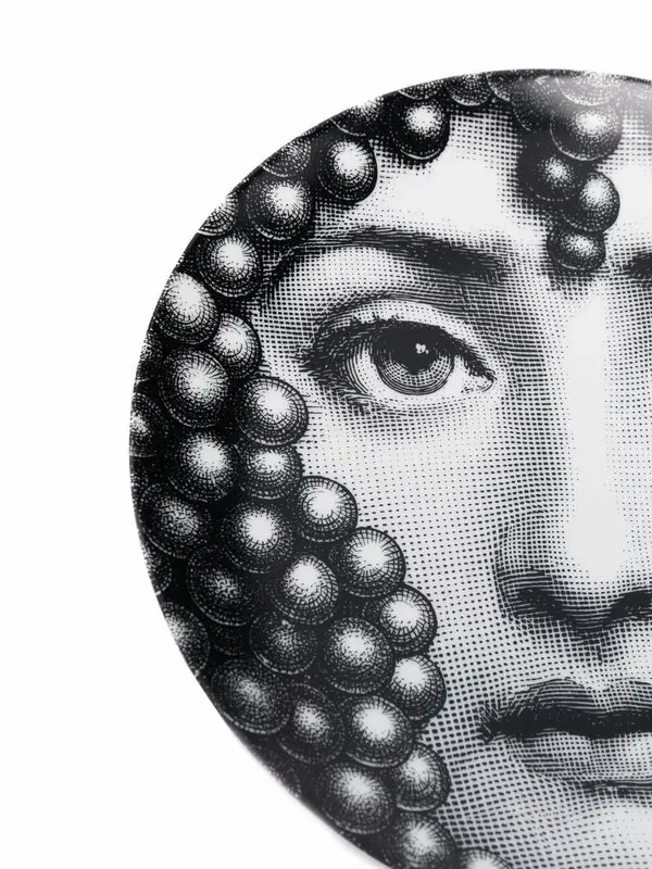 FORNASETTI Graphic Porcelain Plate