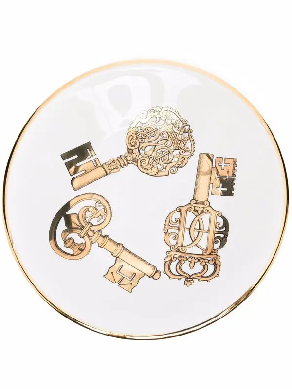 FORNASETTI Chiava Centrepiece Plate - White