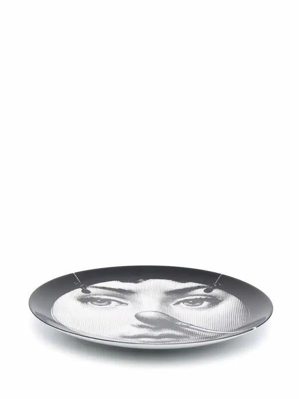 FORNASETTI Graphic Porcelain Plate