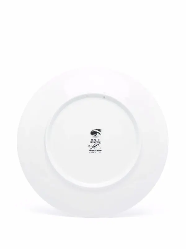 FORNASETTI Graphic Porcelain Plate