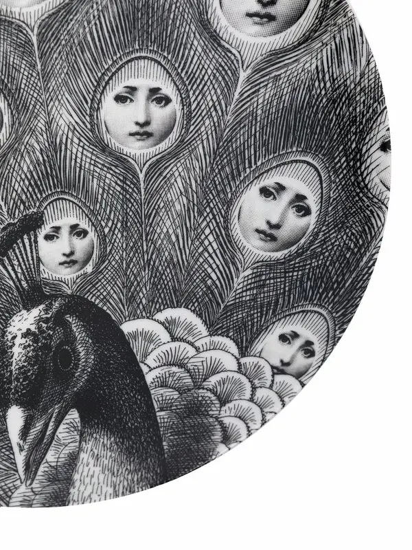 FORNASETTI Peacock Print Plate