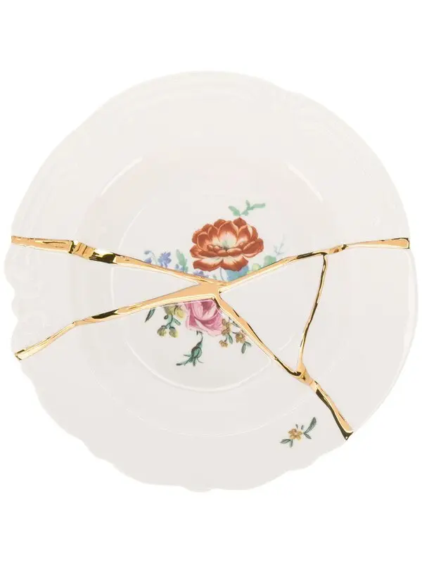 SELETTI Floral Print Bowl - White