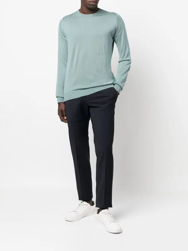 PT TORINO Pressed-crease Tailored Trousers - Blue