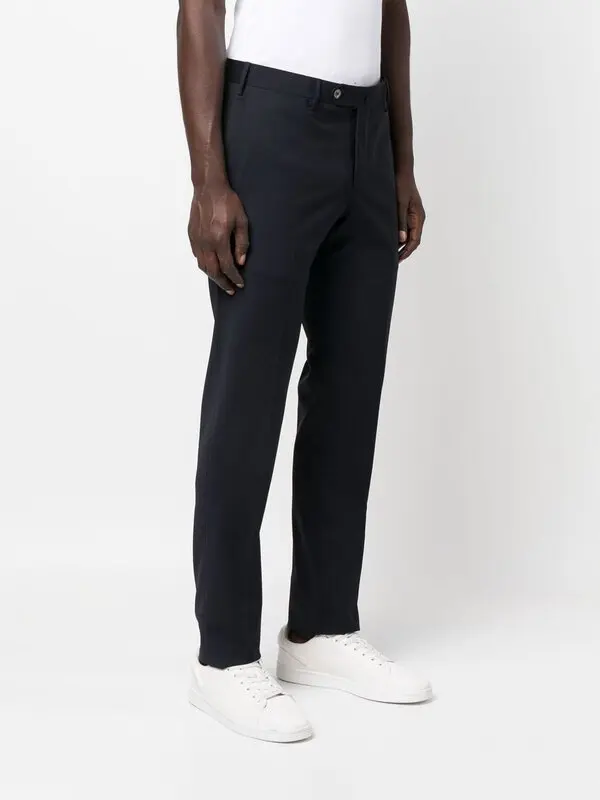 PT TORINO Pressed-crease Tailored Trousers - Blue