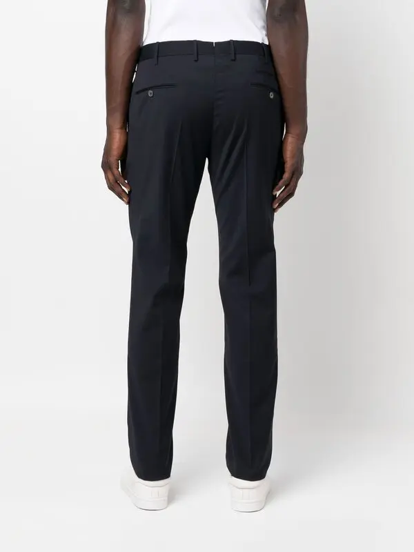 PT TORINO Pressed-crease Tailored Trousers - Blue