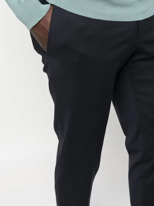 PT TORINO Pressed-crease Tailored Trousers - Blue