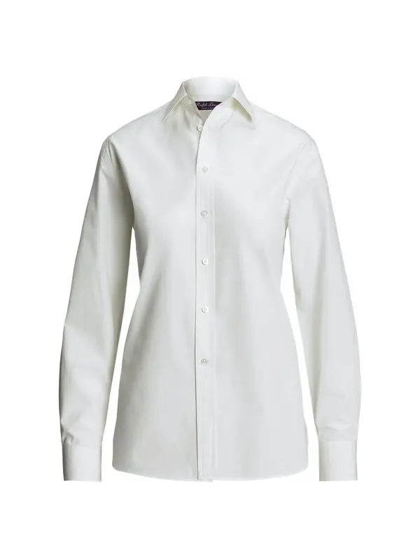 Ralph Lauren Adrien Cotton Boyfriend Shirt - White