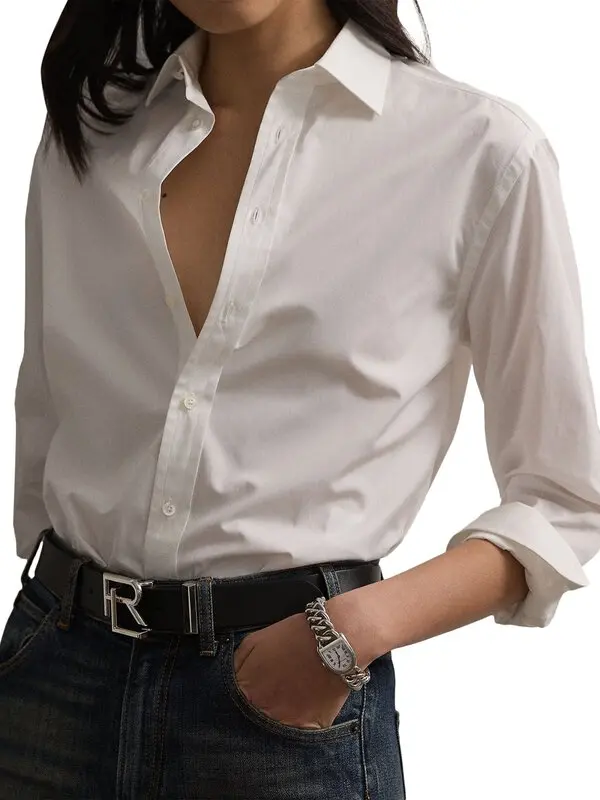 Ralph Lauren Adrien Cotton Boyfriend Shirt