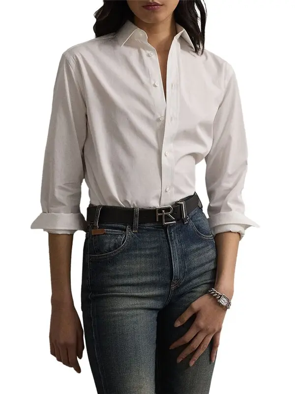 Ralph Lauren Adrien Cotton Boyfriend Shirt