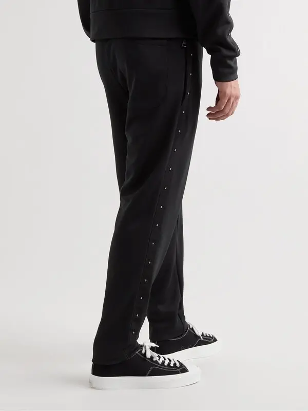 Moncler Tapered Embellished Jersey Sweatpants