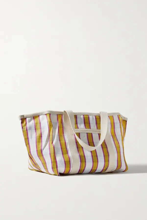 Isabel Marant Darwen Striped Canvas Tote