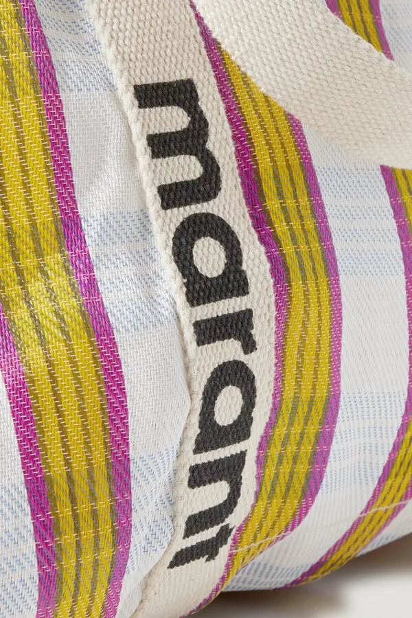 Isabel Marant Darwen Striped Canvas Tote