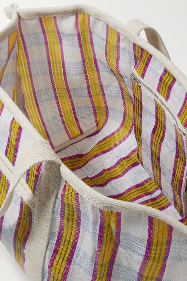 Isabel Marant Darwen Striped Canvas Tote