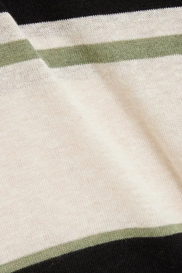 Monrow Striped Stretch-knit Sweater