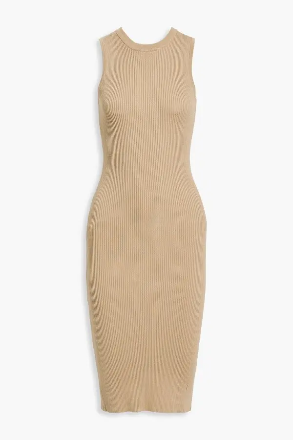 Monrow Ribbedknit Midi Dress