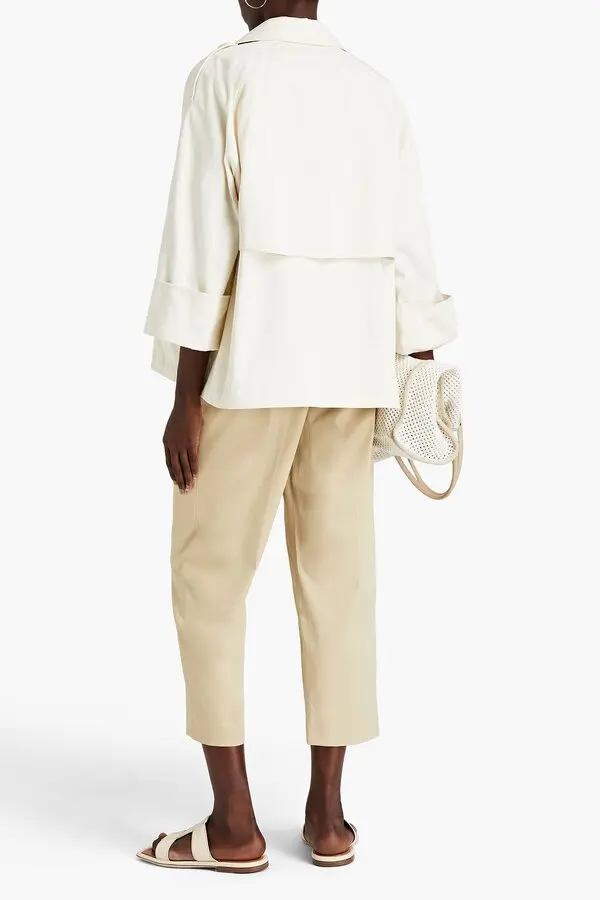 Ba&sh Brone Doublebreasted Cottongabardine Jacket