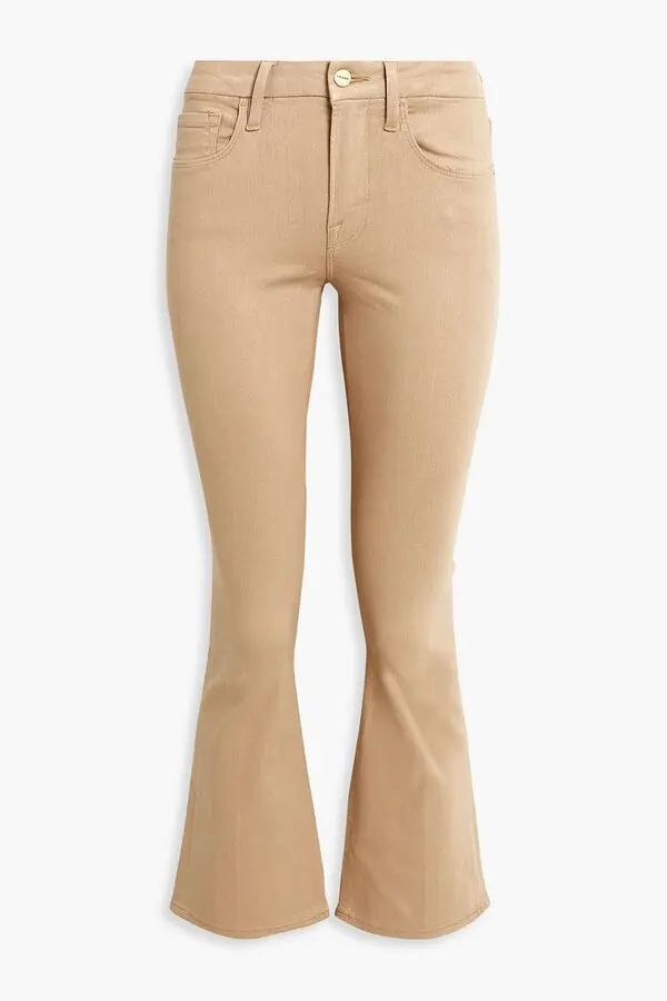 FRAME Le Crop Mini Boot Mid-rise Jeans - Beige
