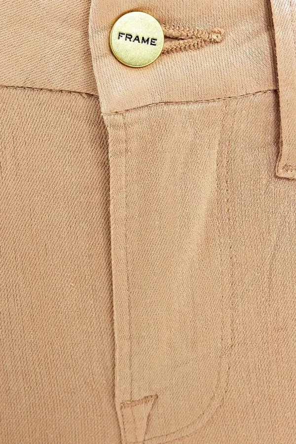 FRAME Le Crop Mini Boot Mid-rise Jeans - Beige