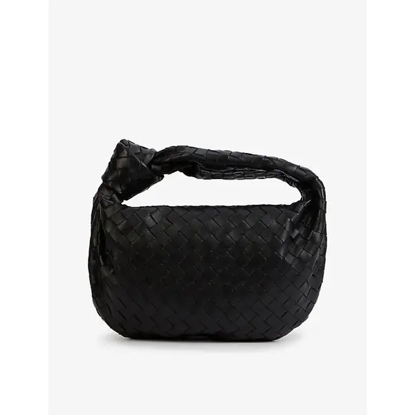 Bottega Veneta Jodie Small Leather Hobo Bag - Black-gold