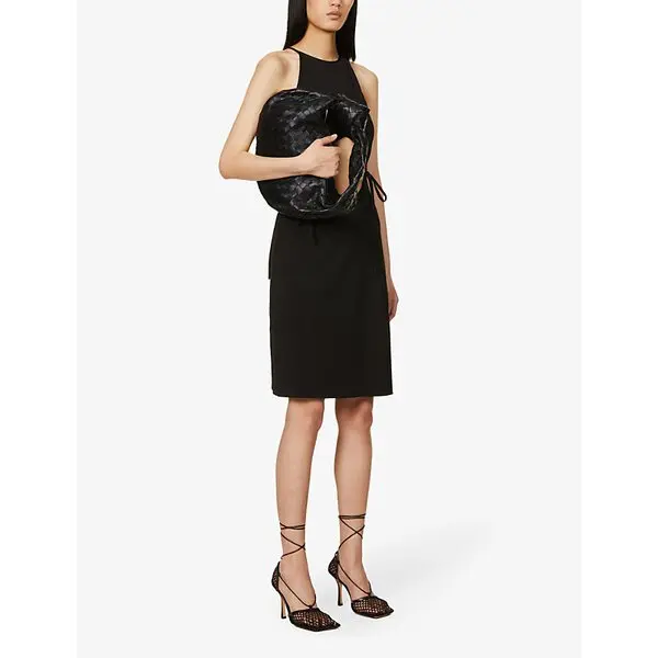 Bottega Veneta Jodie Small Leather Hobo Bag - Black-gold