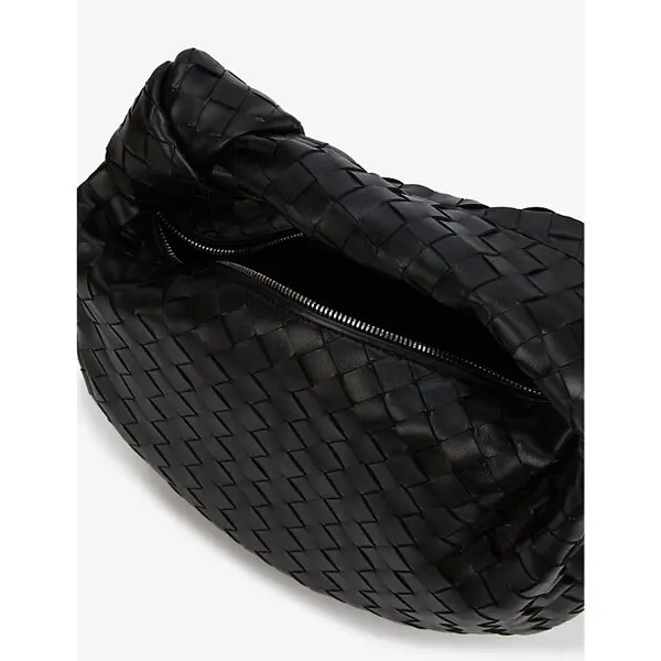 Bottega Veneta Jodie Small Leather Hobo Bag - Black-gold
