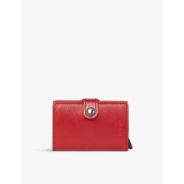 SECRID Miniwallet Leather And Aluminium Wallet - Red-red