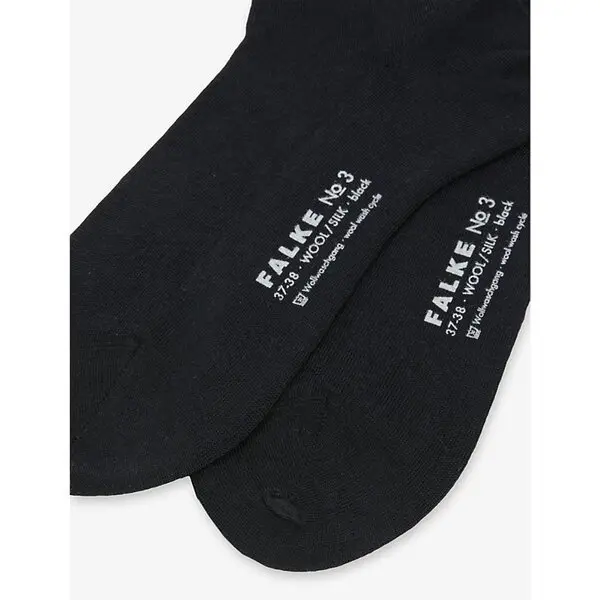 Falke No. 3 Wool-silk Blend Socks - 3009 Black