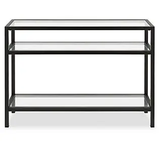 HUDSON&CANAL Hudson & Canal Sivil 42' Console Table With Low R Glassshelves - One-color