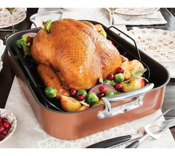 NORDICWARE Copper Metallic Turkey Roaster With Rack