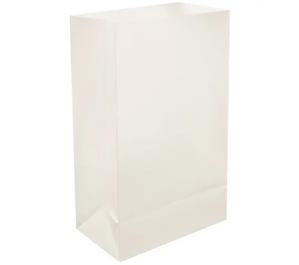 LUMABASE 100 White Plastic Luminaria Bags - One-color