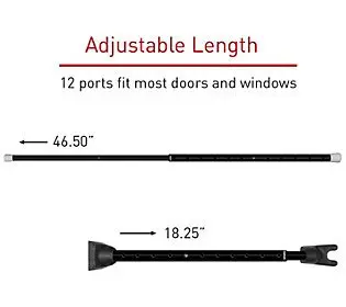 SECURITYMAN 51" Adjustable Door Knob & Sliding Door Security Bar