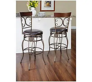 POWELL Home Fashions Double Scroll Design Troug Hton Barstoool