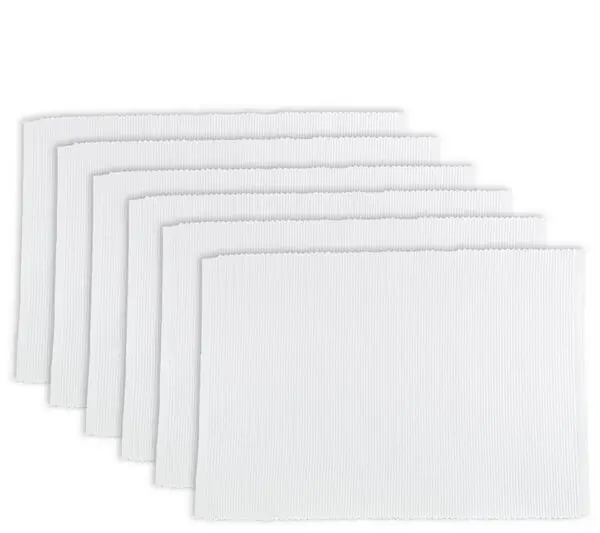 DESIGN IMPORTS Ribbed Placemat Set Of 6 - One-color