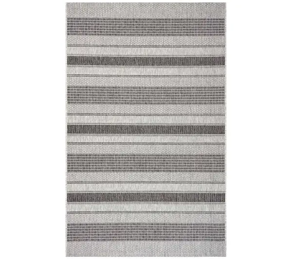 OX BAY TRADING CO. Ox Bay Banded Heather Indoor/outdoor Sun Shower Rug 5'x8 - One-color