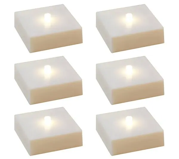 LUMABASE Set Of 6 Battery Operated Led Lights W Ith Timer - One-color