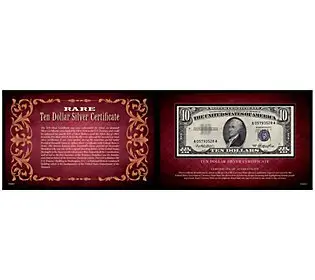 AMERICAN COIN TREASURES Ten Dollar Silver Certificate Portfolio United Es - One-color