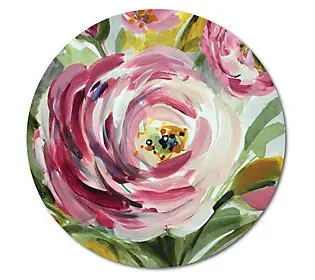 COURTSIDE MARKET Ranunculus Rosa I 12' X 12' Ci Rcular Wood - One-color
