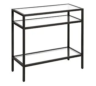 HUDSON&CANAL Hudson & Canal Sivil Rectangular Side Table Wit Lower Shelf